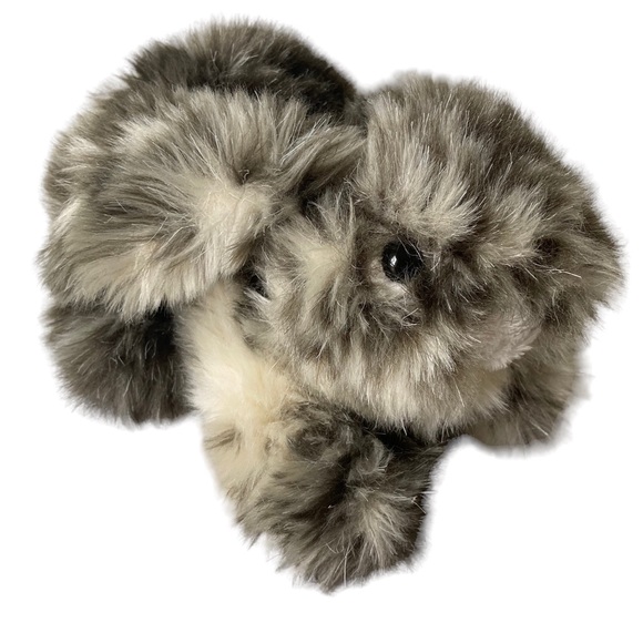Walmart | Toys | Bunny Rabbit Black White Gray Small Stuffed Animal ...